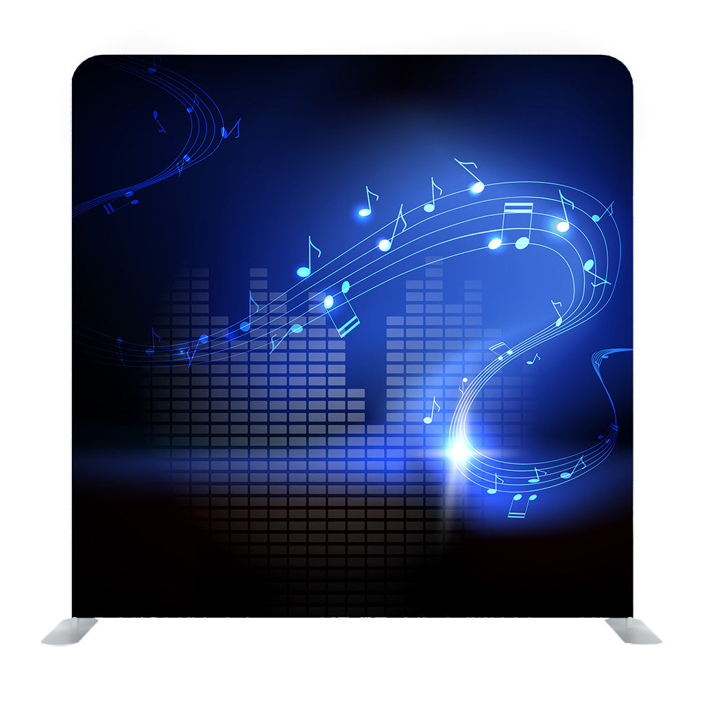 Vector Background With Musical Notes Tension Fabric Backdrop ...