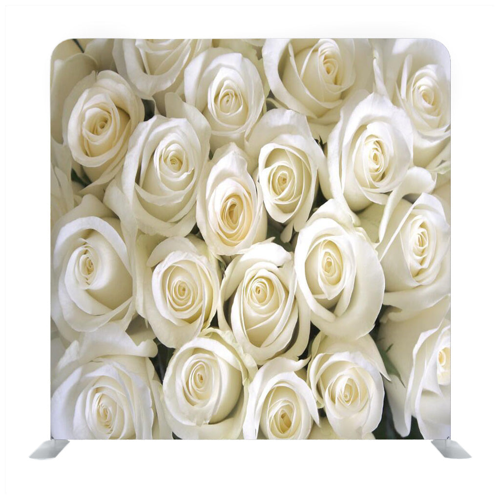 White Roses Pillowcase Straight Tension Fabric Backdrop – Backdropsource